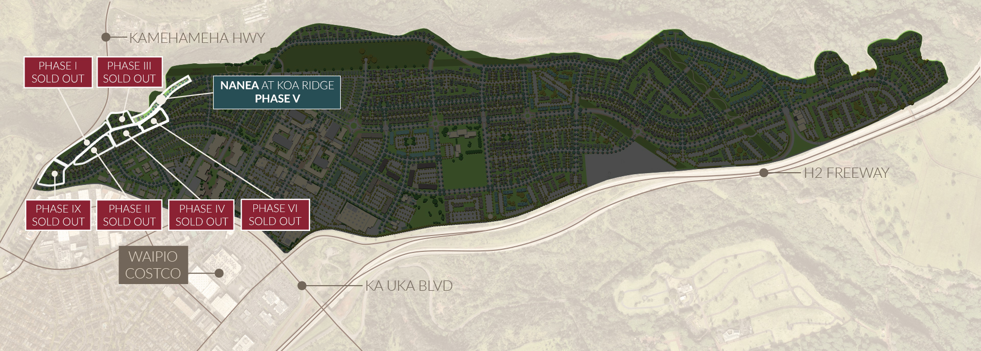 Koa Ridge - Site Map